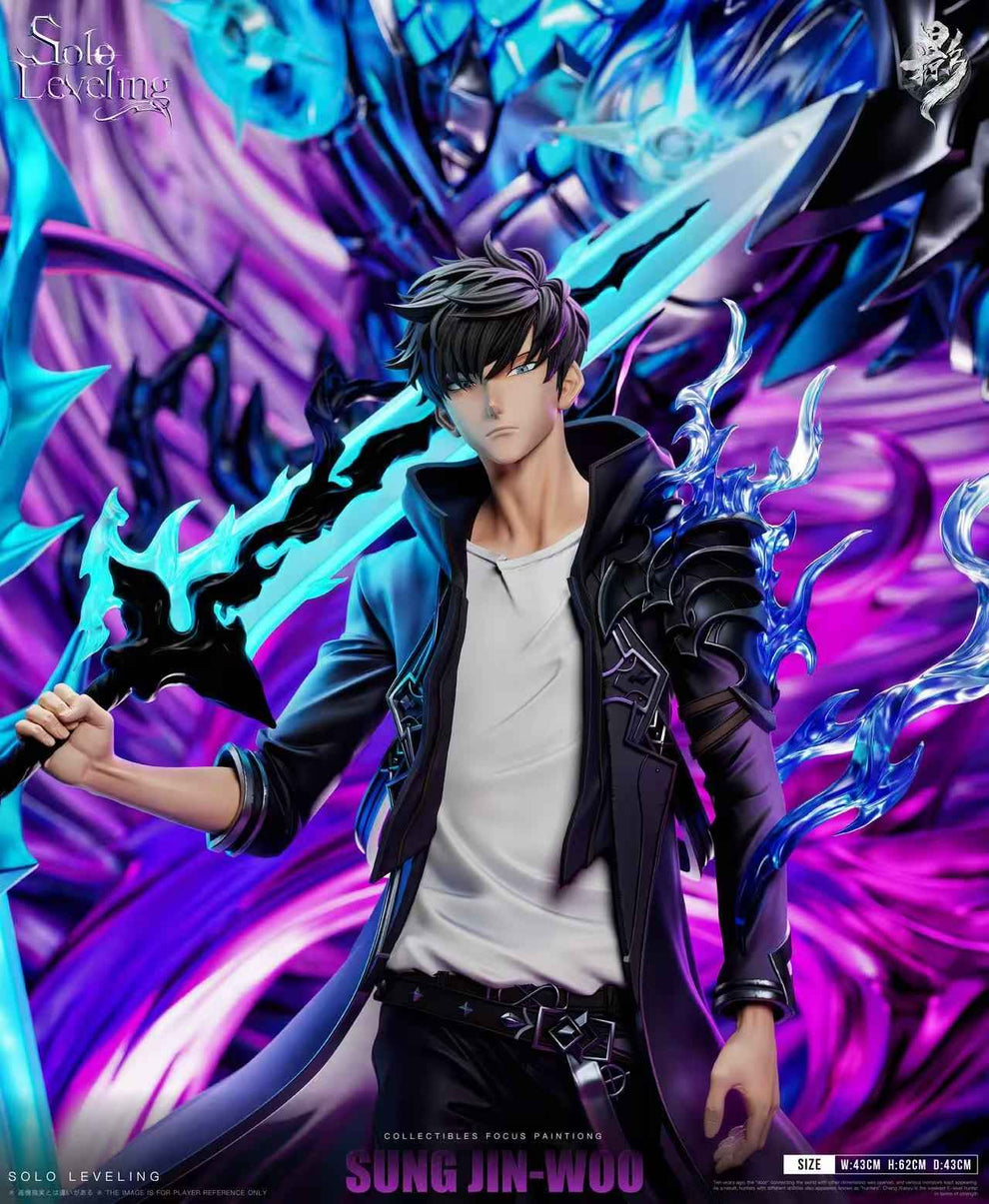 Solo Leveling Shadow Studio Monarch Sung Jin Woo Resin Statue ...